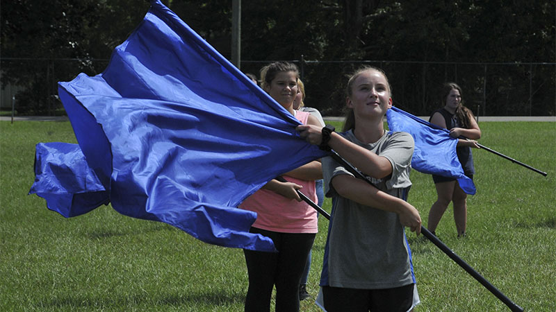 PRC color guard shaping and training raw talent | Picayune Item