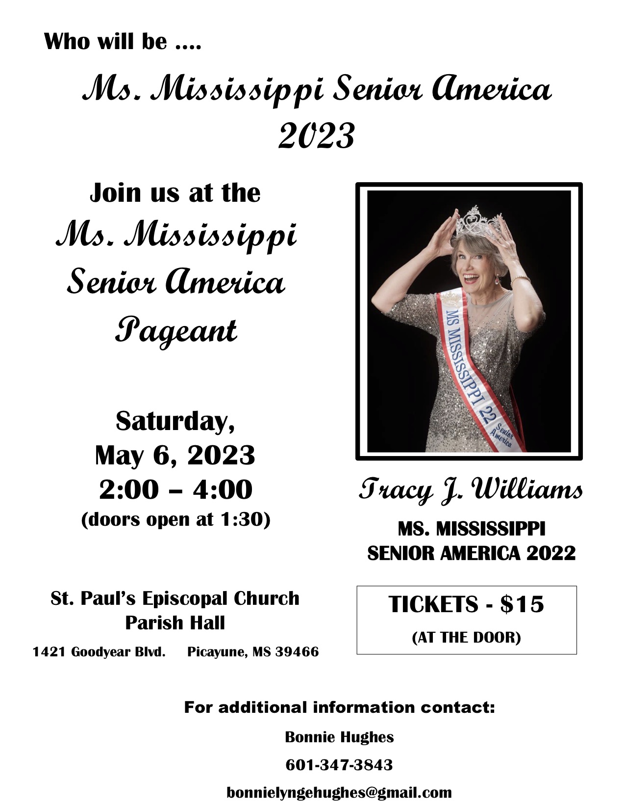 Ms. Mississippi Senior America Pageant – Saturday May 6 | Picayune Item